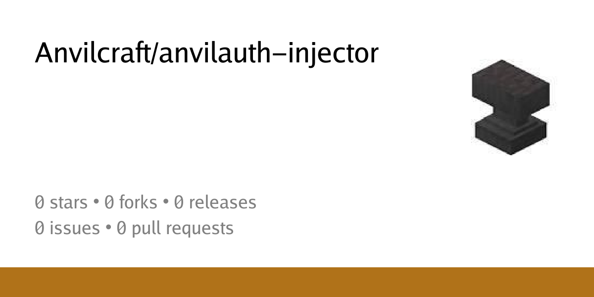 Anvilcraft/anvilauth-injector - tilera Git